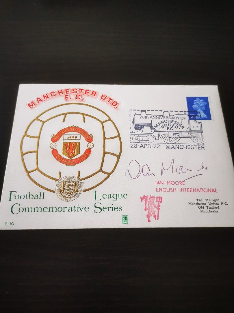 Manchester Utd F.C. 70th Anniversary 1972 Commemorative Cover, Hobbies ...