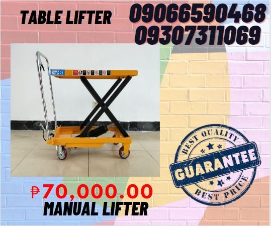 manual table lifter Manual Lift Table 500kg x 2000mm, Furniture & Home ...