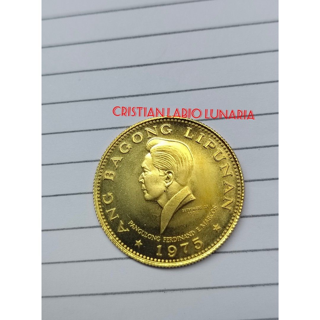 Marcos 1000 Piso 1975 Gold coin, Hobbies & Toys, Memorabilia & Collectibles, Vintage ...