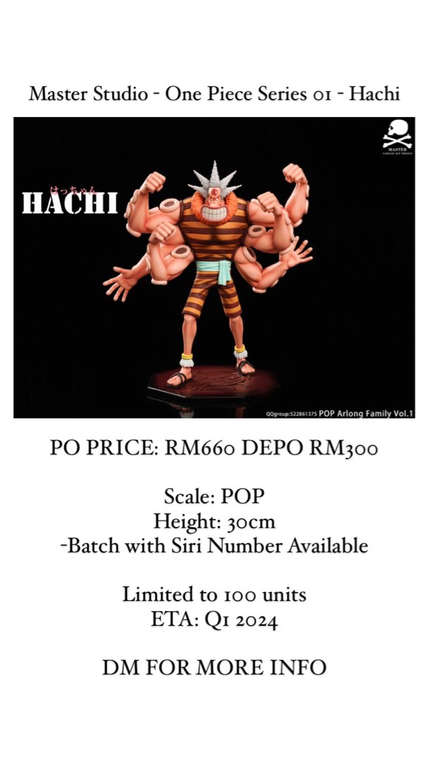 Master Studio - One Piece Series 01 - Hachi, Hobbies & Toys, Toys ...