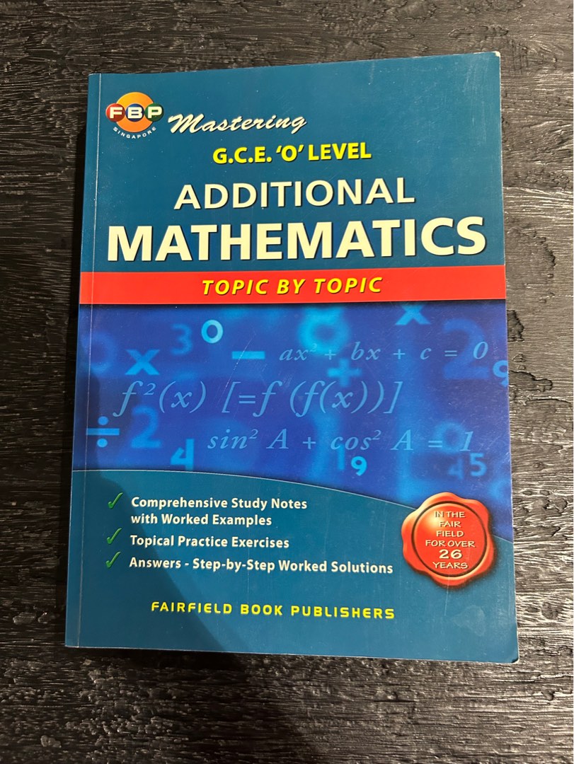 Mastering Additional Mathematics Assessment Book Topic by Topic Older Edition, Hobbies & Toys ...