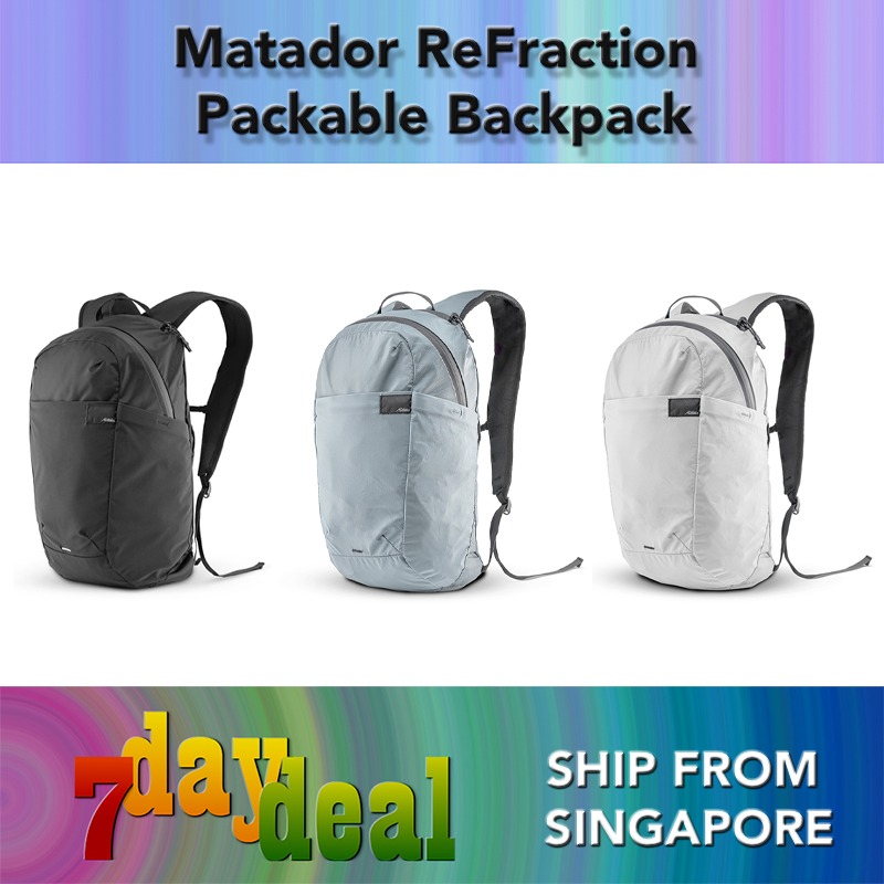 Matador ReFraction Packable Backpack (Black / Blue / White), Men's ...
