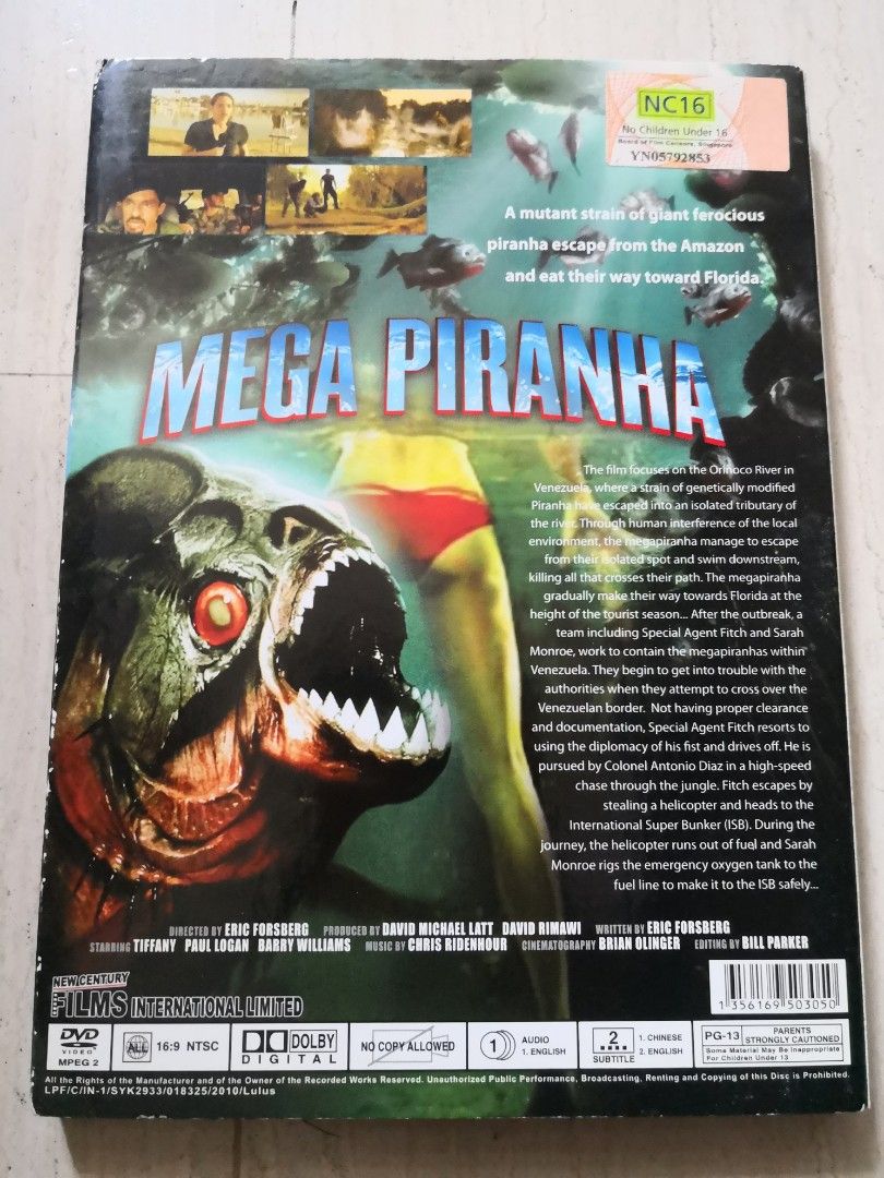 Mega Piranha DVD, Hobbies & Toys, Music & Media, CDs & DVDs on Carousell