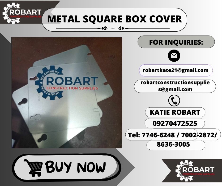 METAL SQUARE BOX COVER, Commercial & Industrial, Construction Tools ...