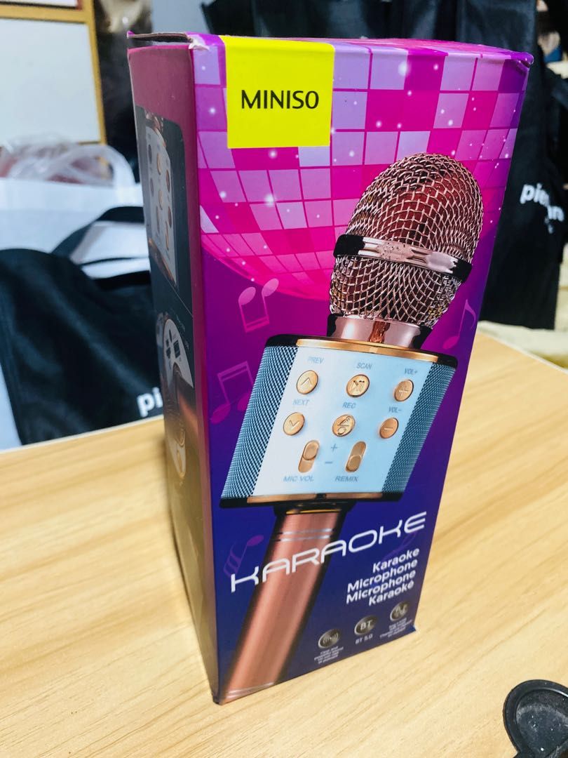 Miniso Wireless Bluetooth Microphone Karaoke, Audio, Microphones on ...