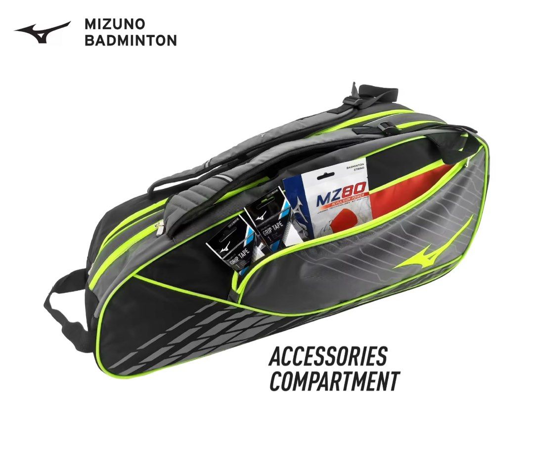 Mizuno Badminton Racket Bag - Club Series 2-Comp Bag, Sports Equipment ...