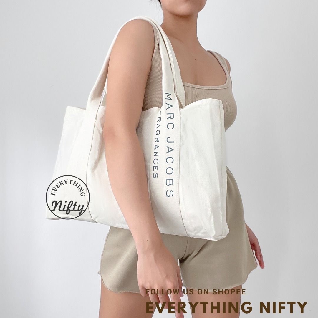 MJ Canvas Tote Bag, Luxury, Bags & Wallets on Carousell
