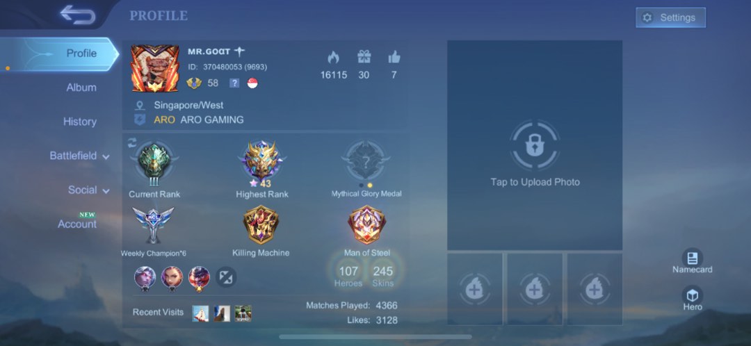 ML acc, Video Gaming, Video Games, Others on Carousell