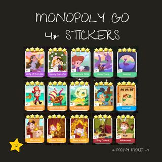 Monopoly Go Set 13-15 4* Stickers 5* Stickers, Video Gaming, Gaming ...