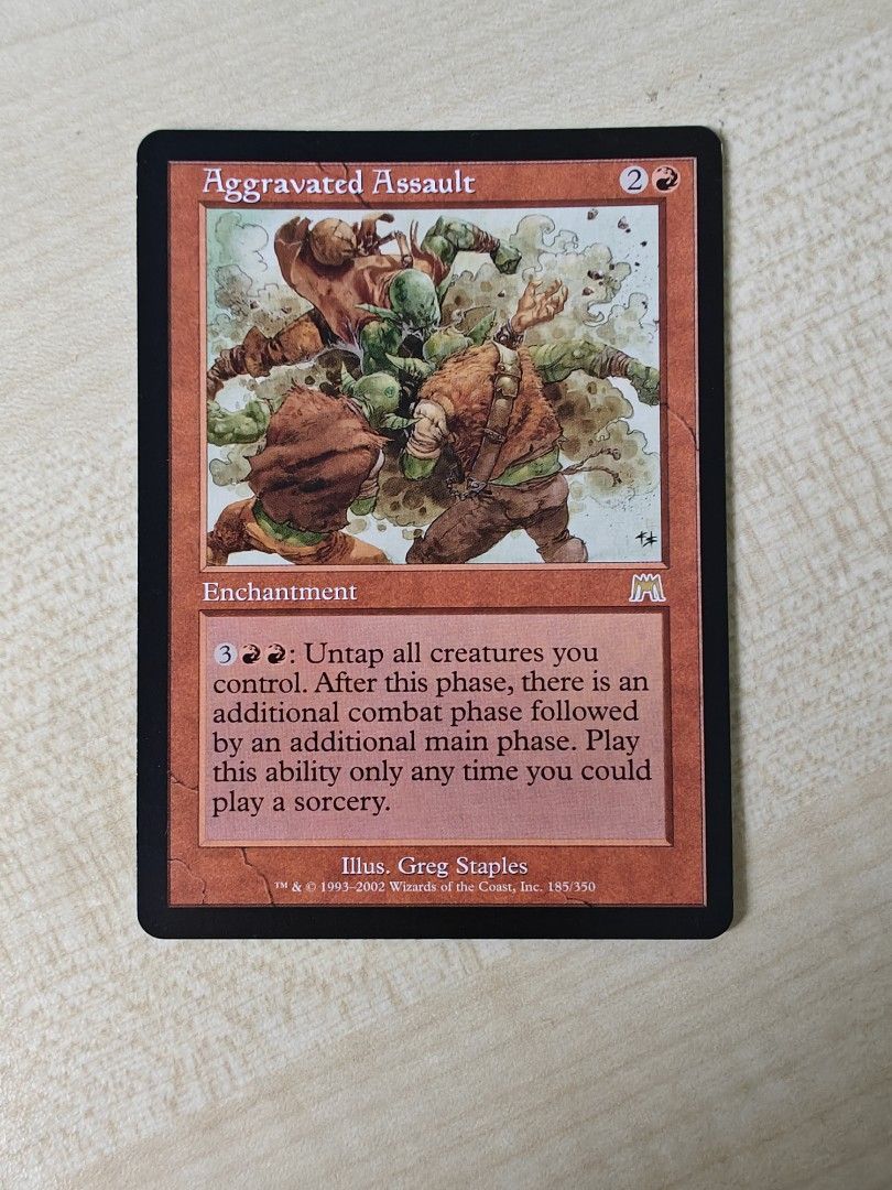 MTG Aggravated Assault Onslaught NM, Hobbies & Toys, Toys & Games on ...