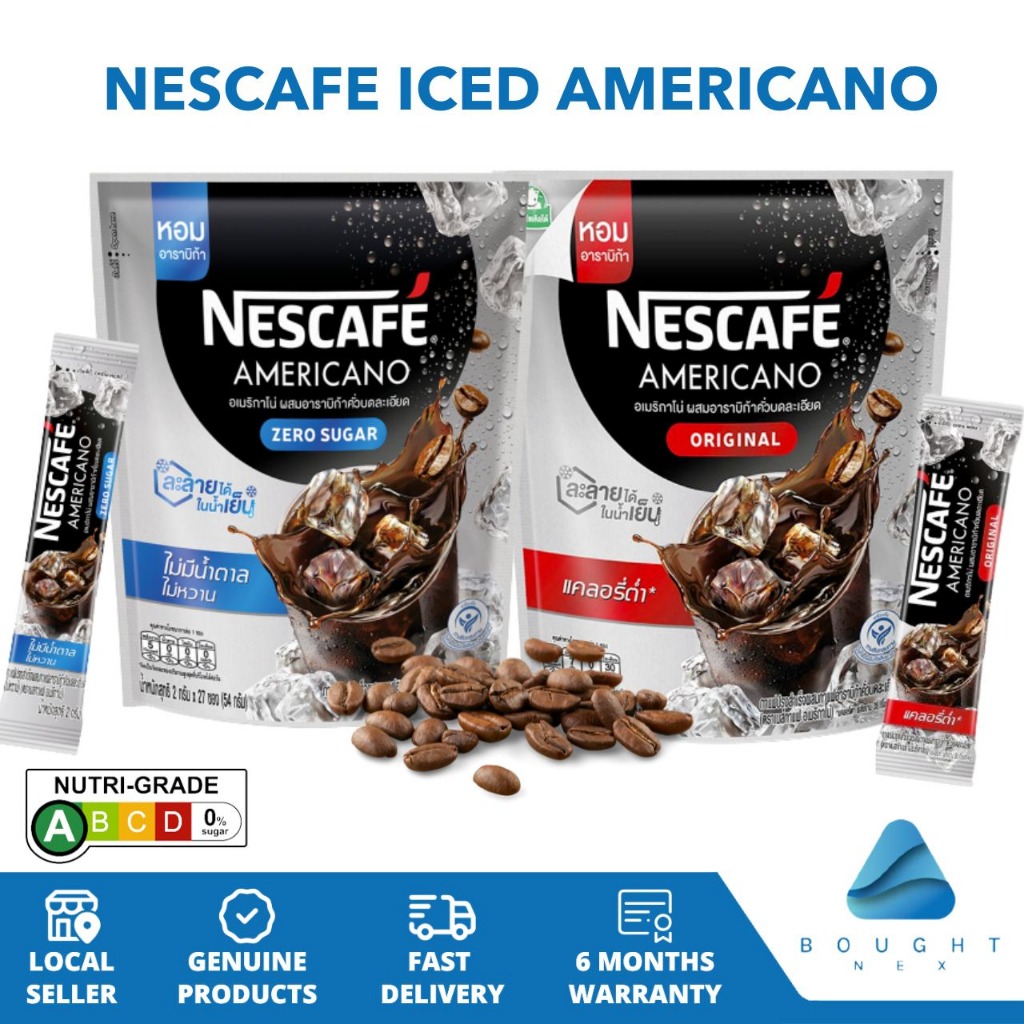 Nescafe Ice Americano 3in1 No Sugar Instant Coffee 25/27 Packets ...