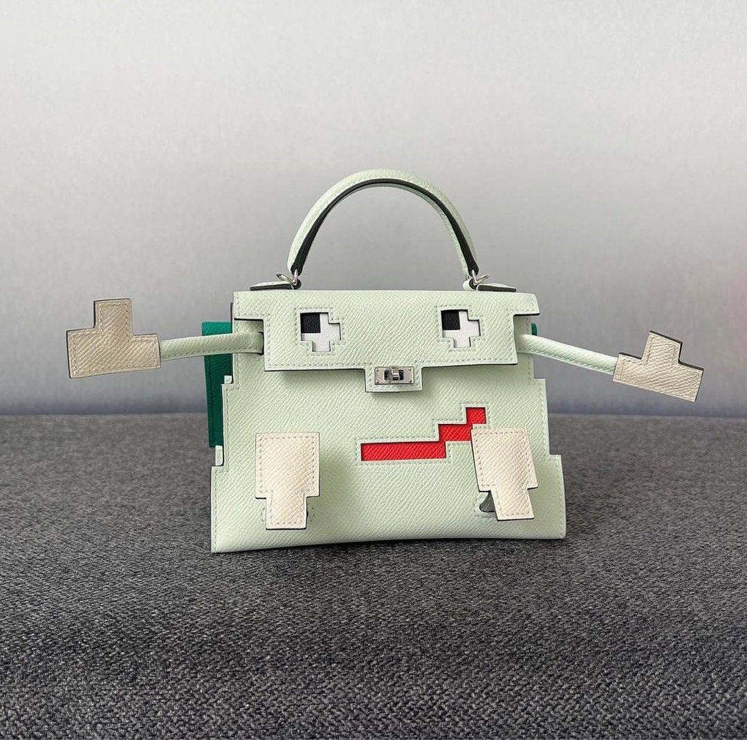 NEW Hermes Kelly doll Picto Vert Fizz Epsom, Luxury, Bags & Wallets on ...