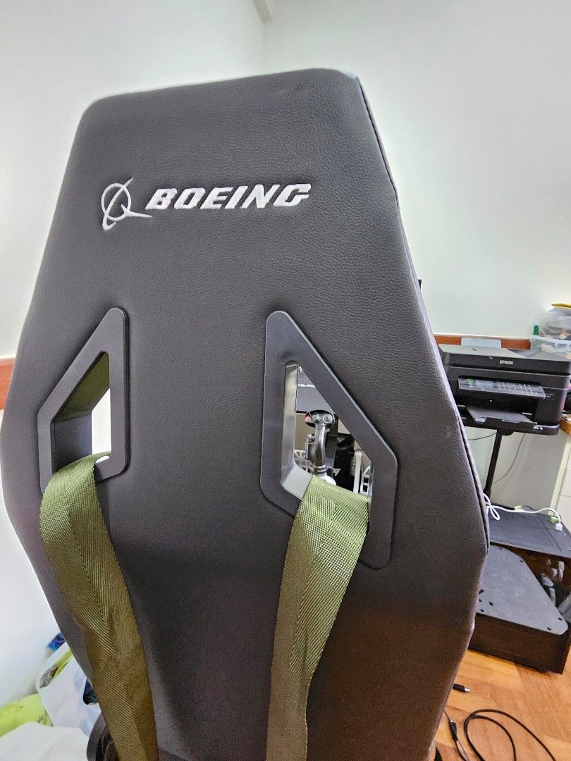 (LIKE NEW) Next Level Racing Boeing Military Simulator Seat, Video ...