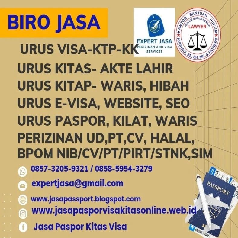 Nib pirt halal paspor visa kitas sim kilat 0821-4314-9379, Jasa ...