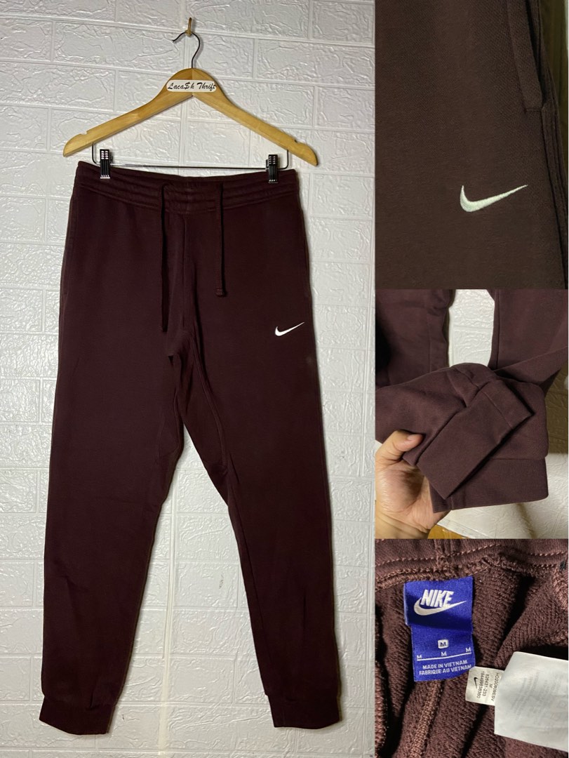 NIKE SWOOSH JOGGER (Choco Brown) 826431-233, Men's Fashion, Bottoms ...