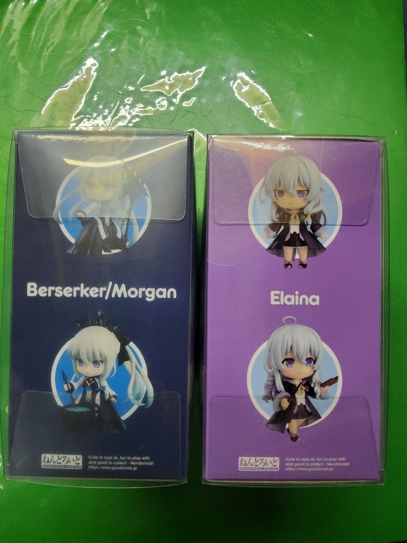 全新正版黏土人No.1878 伊蕾女娜 魔女之旅 & No.2150 摩根 Berserker FG0 Fate / Q版可動人偶 日本動漫 ...