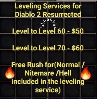 (Non-Ladder) Leveling Service for for Diablo 2 Resurrected. D2R, Video ...