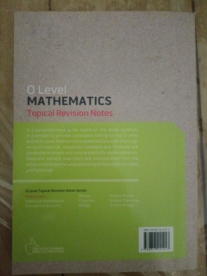 O Level Math Topical Revision Notes, Hobbies & Toys, Books & Magazines ...
