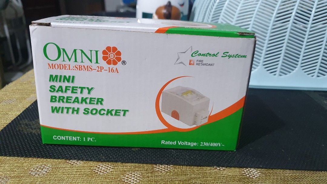 Omni Mini safety breaker with socket, TV & Home Appliances, Electrical ...