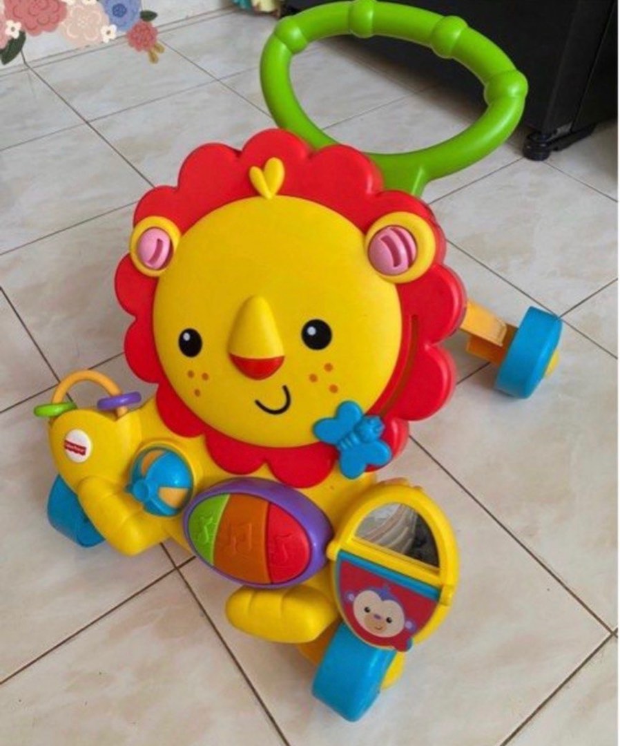 Original Fisher price music piano lion walker, Babies & Kids, Infant ...
