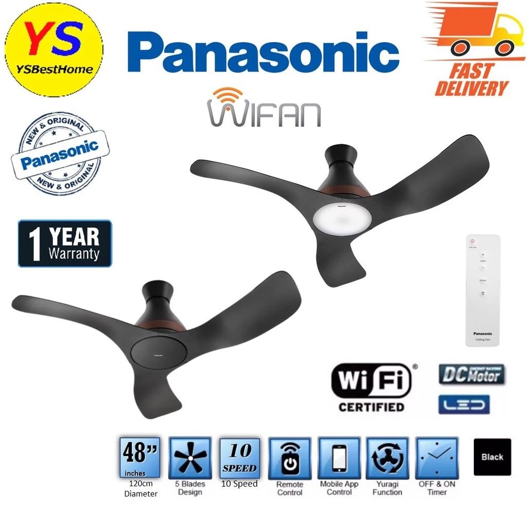 Panasonic wifi fan 48" and 60" model, Furniture & Home Living, Lighting ...