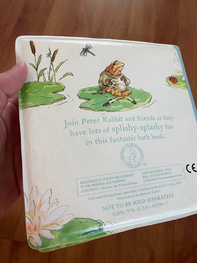 Peter Rabbit Water Story Book for pool and bathtime, Hobbies & Toys ...