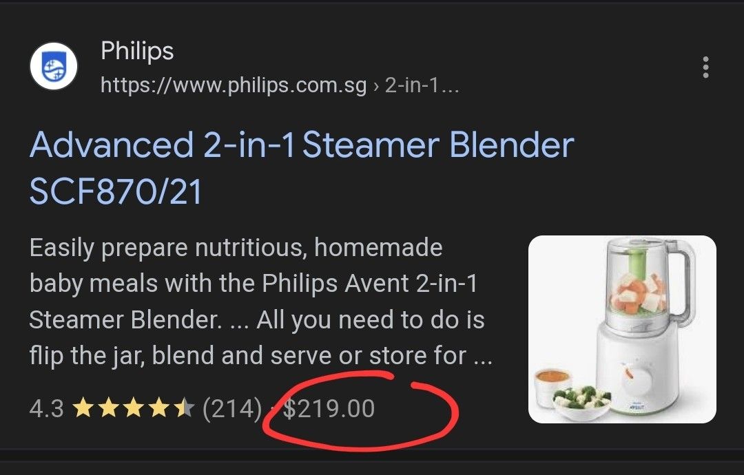 Phillip Avent Advanced 2-in-1 Steamer Blender, Babies & Kids, Nursing ...