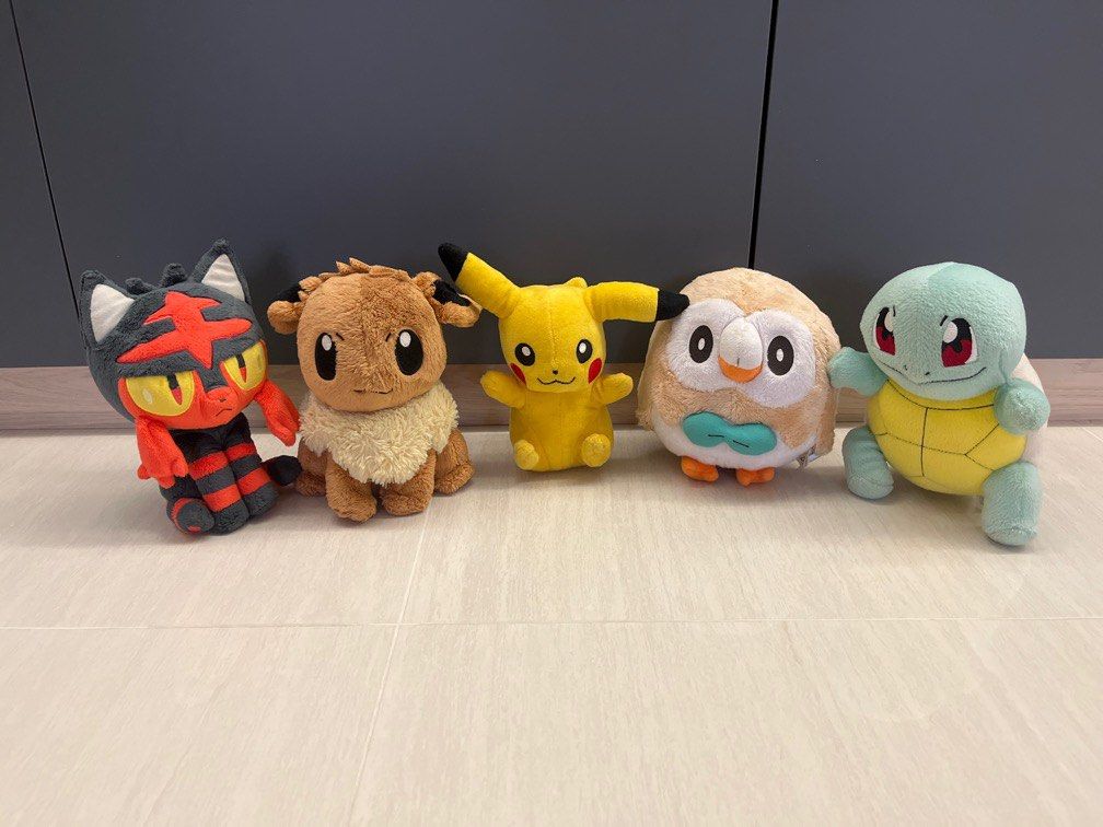 Pokemon plushies set, Hobbies & Toys, Toys & Games on Carousell