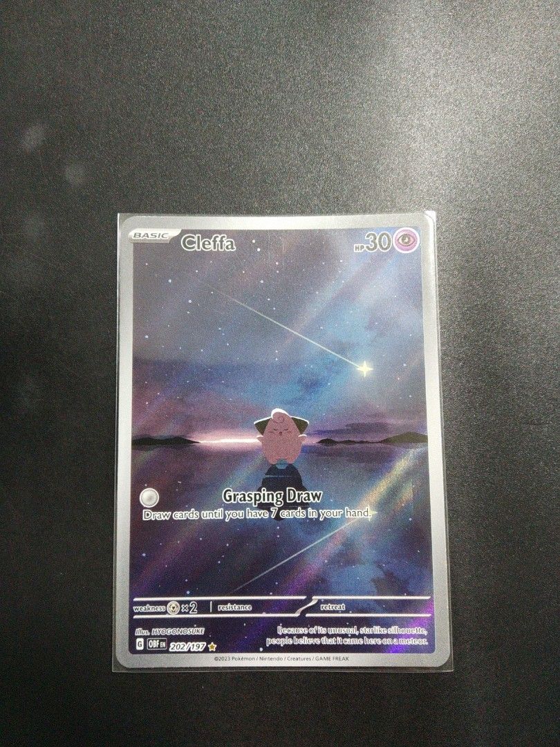 Pokemon TCG Cleffa IR Illustration Rare - SV03 Obsidian Flame, Hobbies & Toys, Toys & Games on ...