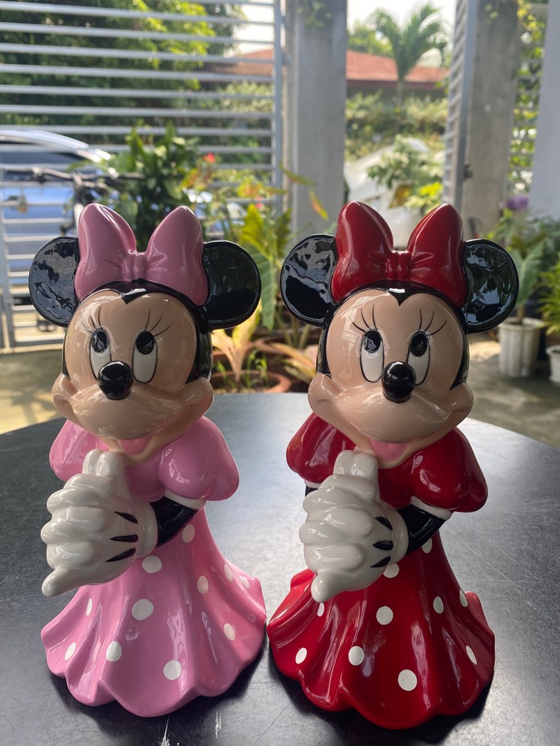 PORCELAIN MINNIE MOUSE COIN BANK, Hobbies & Toys, Toys & Games on Carousell
