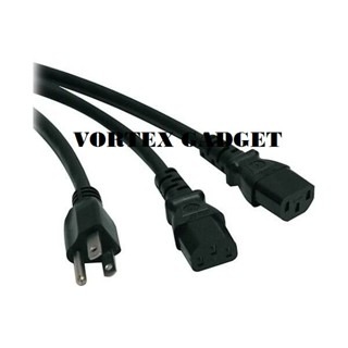 Powercord Y Splitter Cable 10A 2m (Nema 5-15P to 2x C13), TV & Home ...