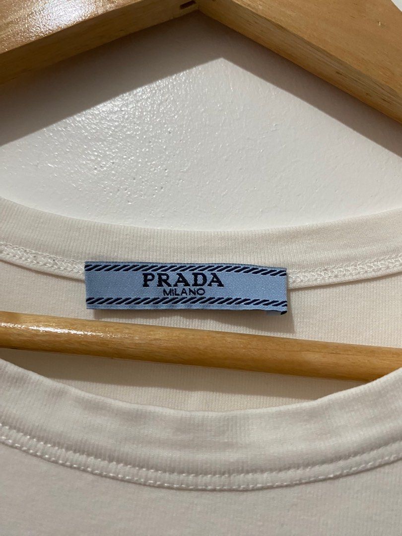 PRADA MID LOGO TOP, Luxury, Apparel on Carousell