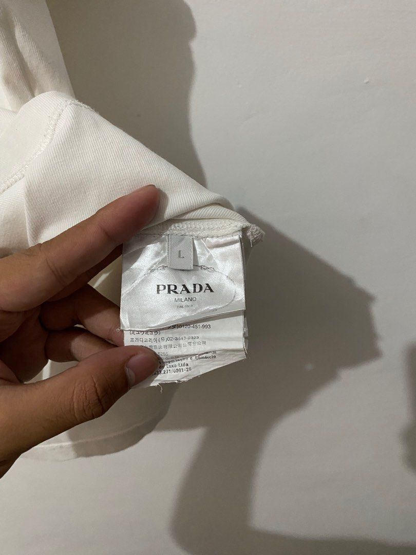 PRADA MID LOGO TOP, Luxury, Apparel on Carousell