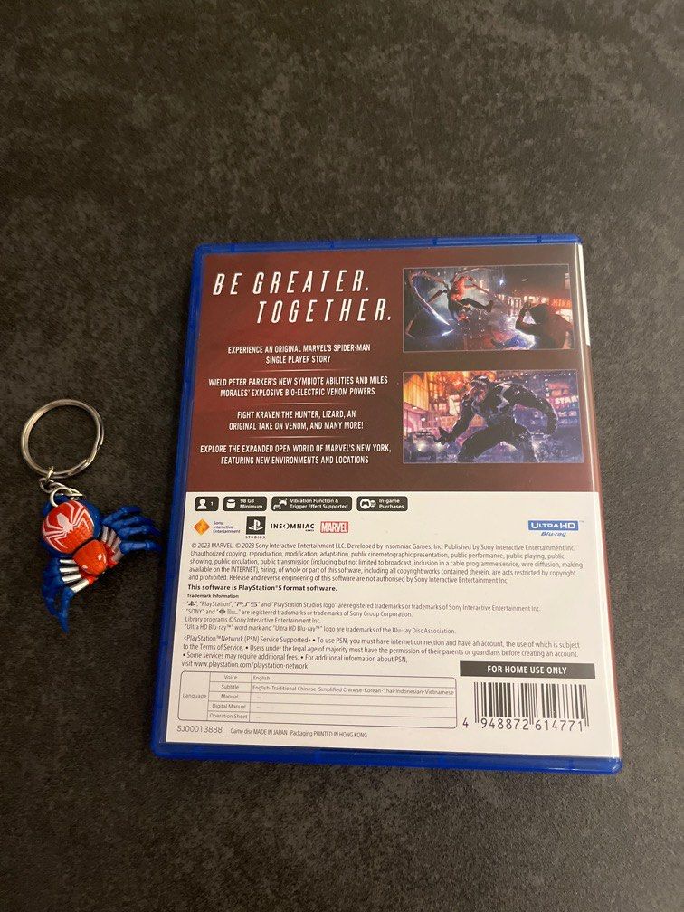 Ps5 Spider-Man 2 includes keychain, Video Gaming, Video Games ...