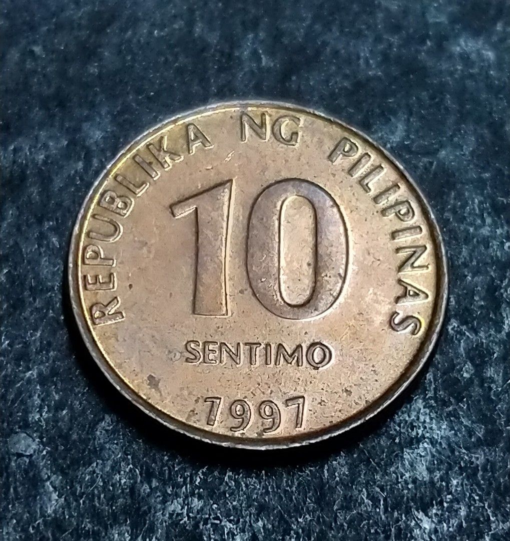 Rare: 1997 Philippines 10 sentimos old coin aUncirculated condition ...