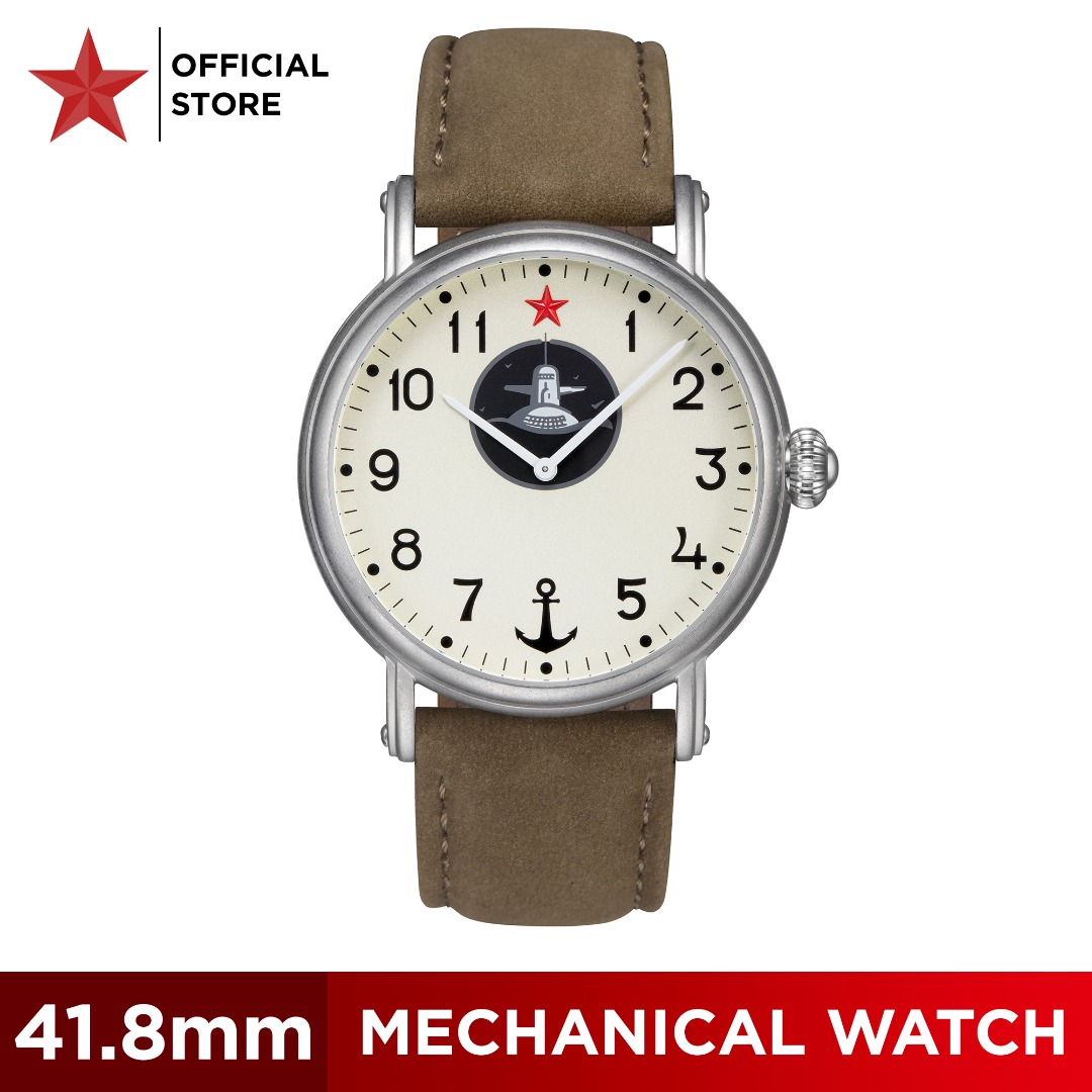 Red Star Submarine Matte Dial Hand Winding Mechanical Watch 6448G ...