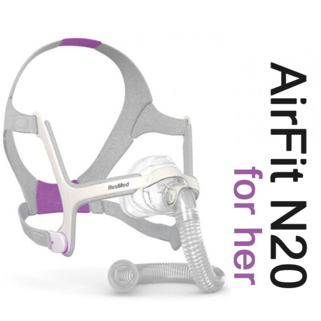 Resmed Airfit N20 For Her Nasal CPAP Mask, Health & Nutrition, Medical ...