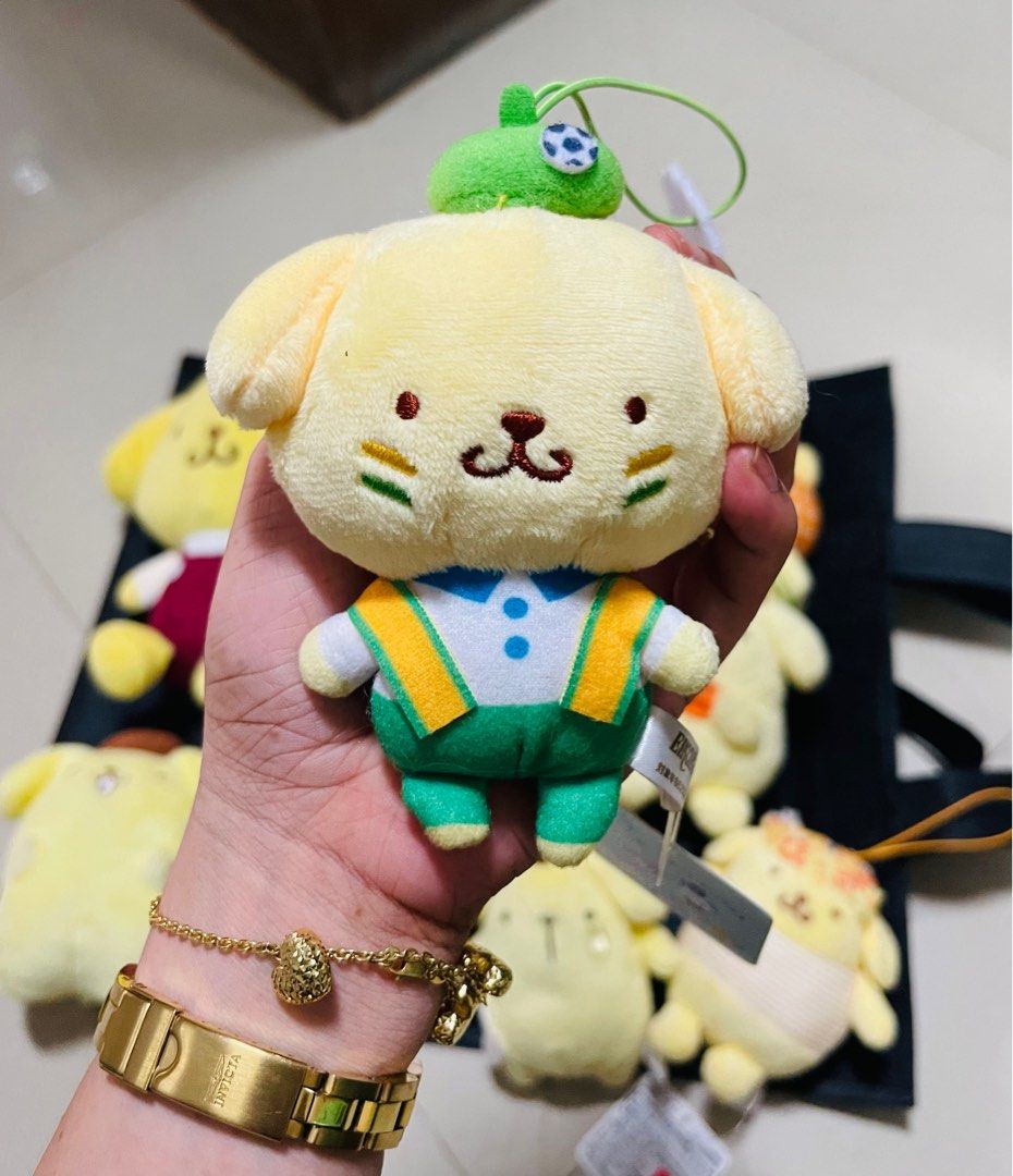 Sanrio Pompompurin charm plush, Hobbies & Toys, Toys & Games on Carousell