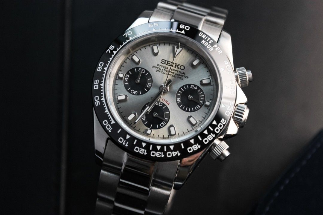 Seiko Daytona - Rhodium / Silver, Men's Fashion, Watches & Accessories ...