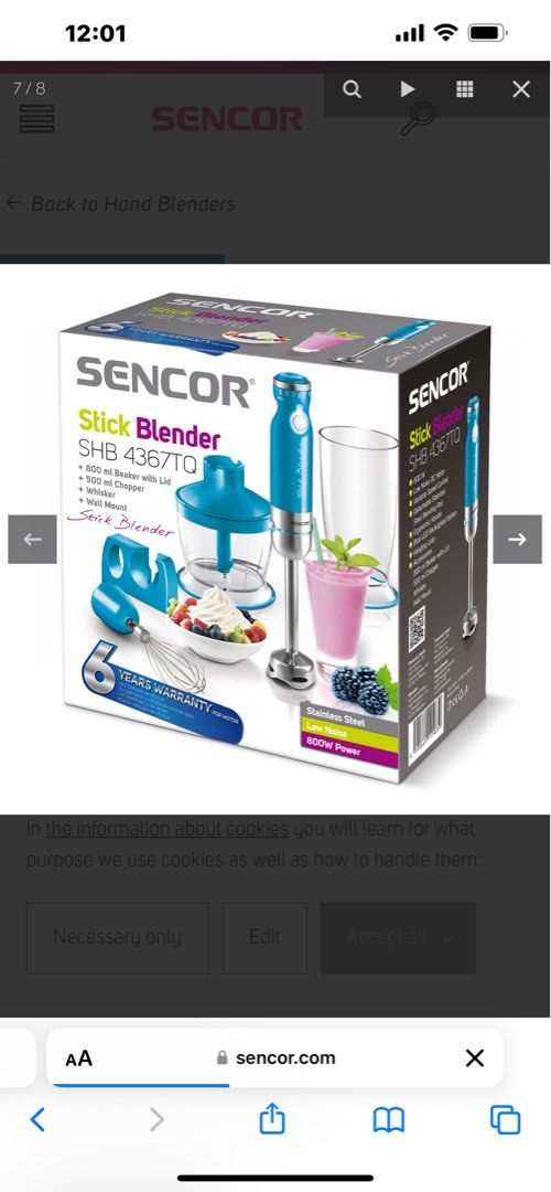 Sensor Hand Blender, TV & Home Appliances, Kitchen Appliances, Juicers ...