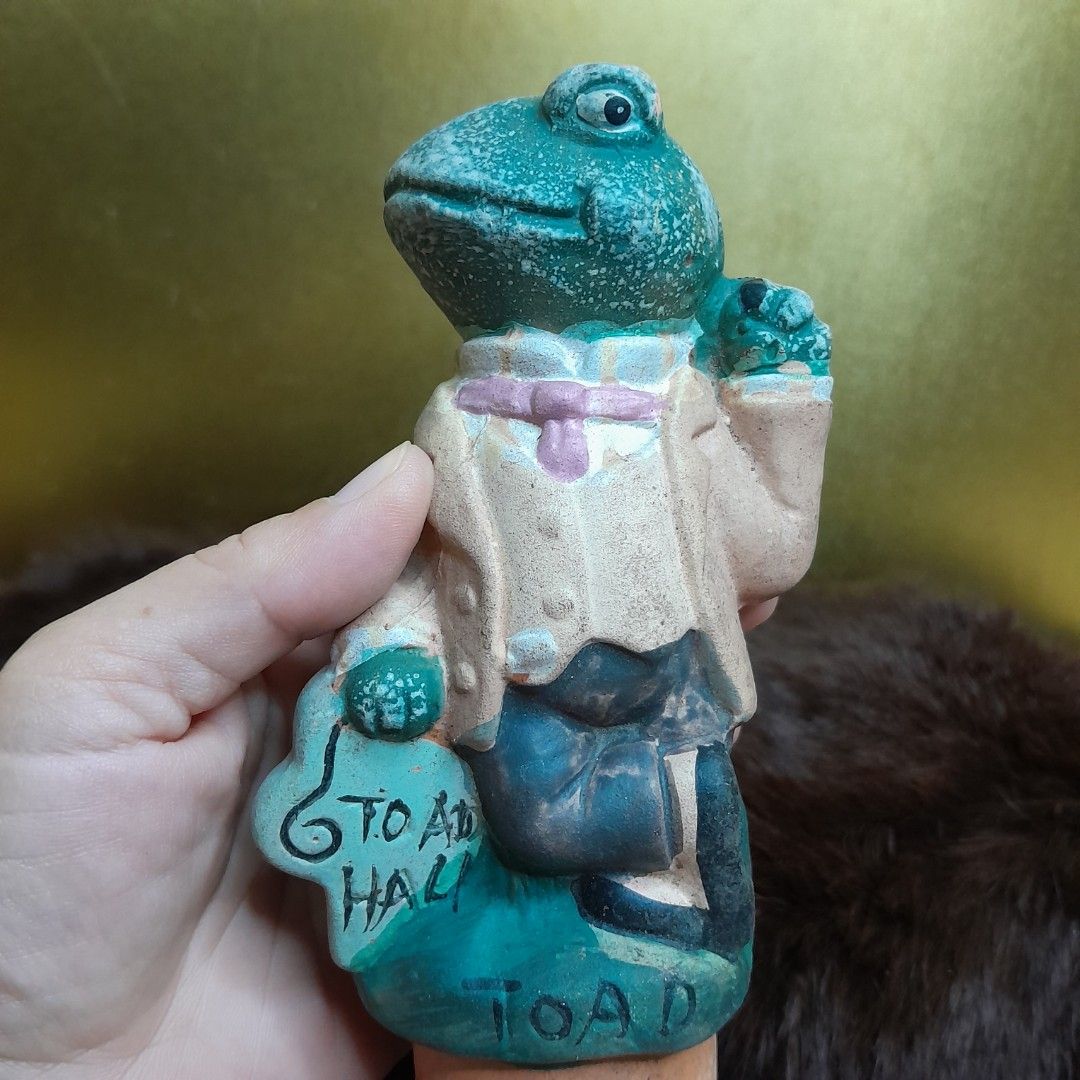 SET OF 2 VINTAGE TOAD FROG FIGURINE CERAMIC DISPLAY AND TOAD GARDEN ...