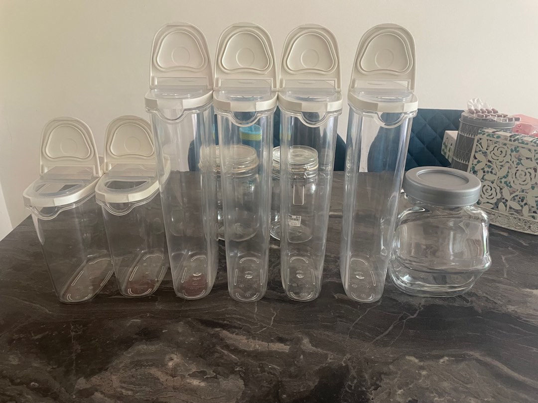 Set of IKEA acrylic dispenser containers, Furniture & Home Living ...