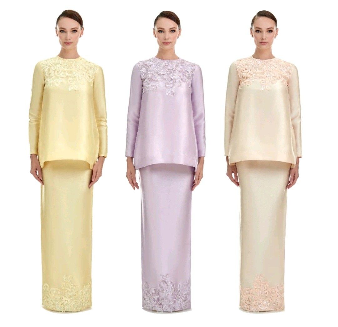 Soleen Kurung Wanzar L, Women's Fashion, Muslimah Fashion, Baju Kurung ...