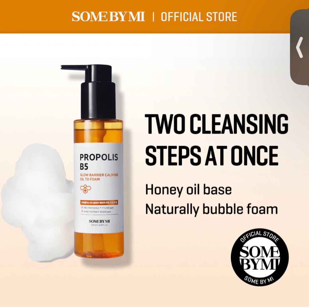 SOMEBYMI PROPOLIS B5 GLOW BARRIER CALMING OIL TO FOAM, Beauty ...