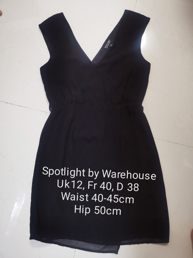 Spotlight warehouse black wrap dress, Women's Fashion, Dresses & Sets ...