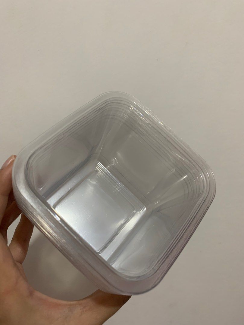 square and circle plastic food container, Furniture & Home Living ...