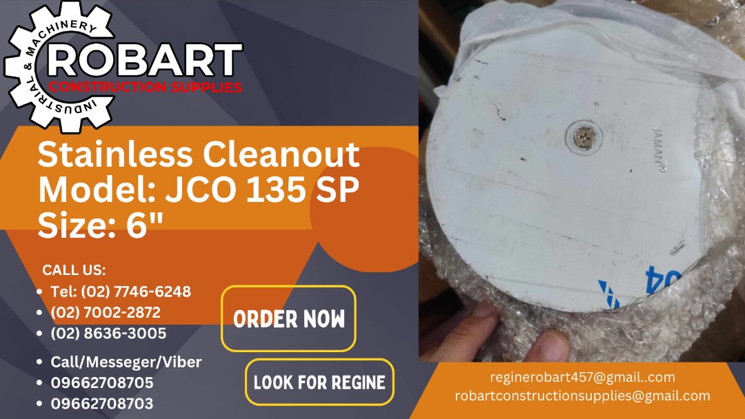 Stainless Cleanout Model: JCO 135 SP Size: 6", Commercial & Industrial ...
