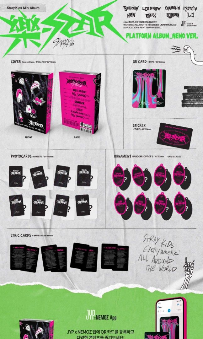 Stray Kids Rockstar NEMO ver + JYPSHOP pobs, Hobbies & Toys ...