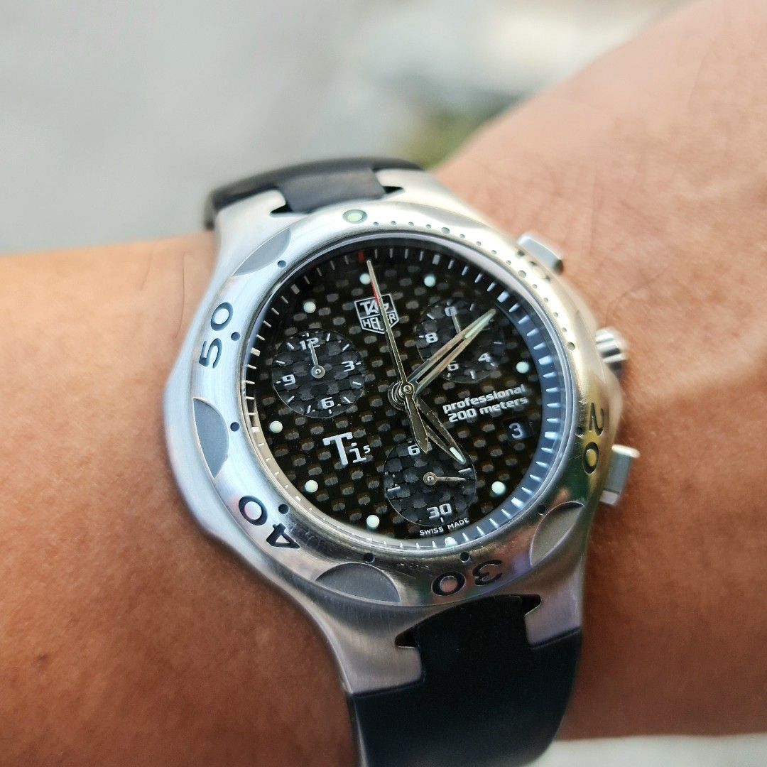 Tag Heuer Kirium Chronograph Titanium Ti5 Carbon Fiber quartz, Fesyen ...