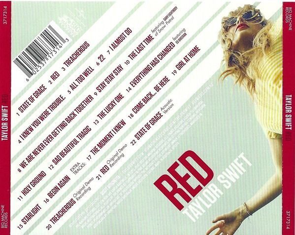 Taylor Swift : Red (2012) (Deluxe 22 Tracks 2CD Edition) + 6 Bonus ...
